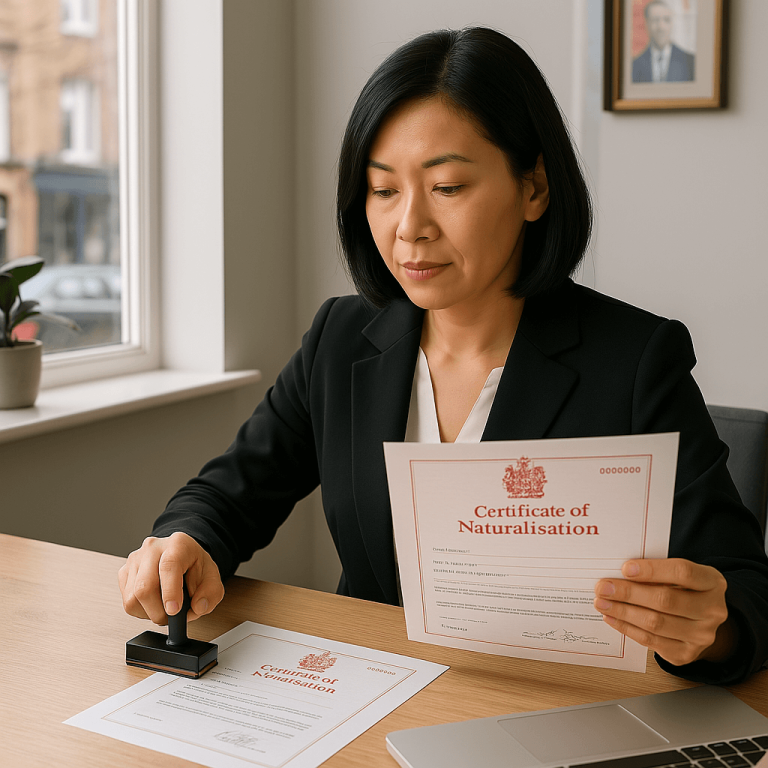 Certificate of Naturalisation - how to get it and legalise it.