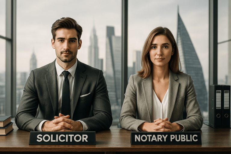 Notary and Solicitors - Key Differences - who do you need?