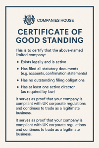 Certificate of Good Standing | Edward Young Notaries & Lawyers